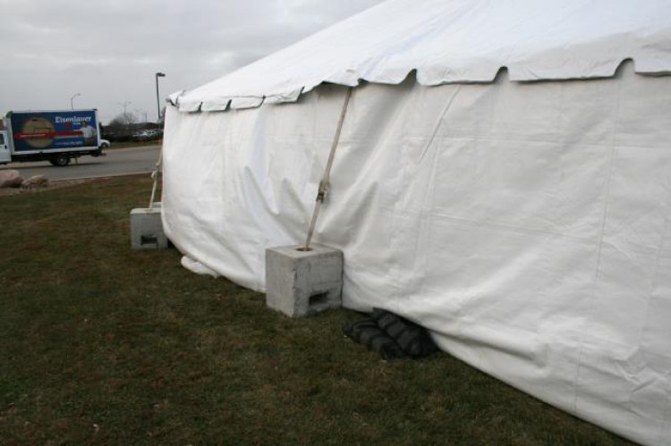 Concrete Tent Blocks 350-550 (Frame Tents Only) - A & S Party Rental ...