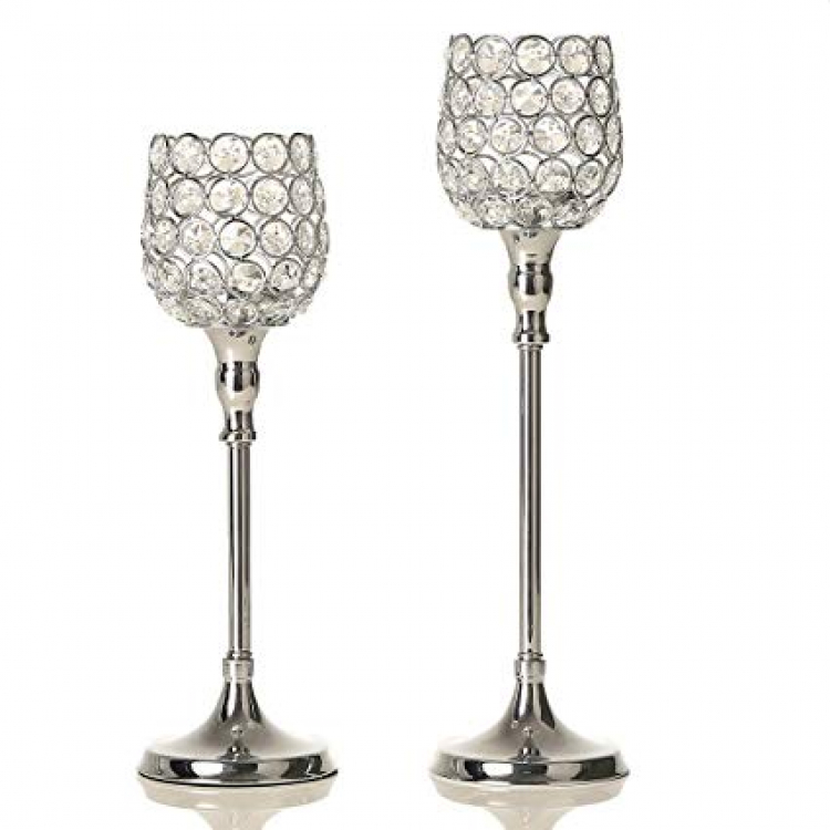 Crystal Candlestick One Candlestick - A & S Party Rental Dayton OH